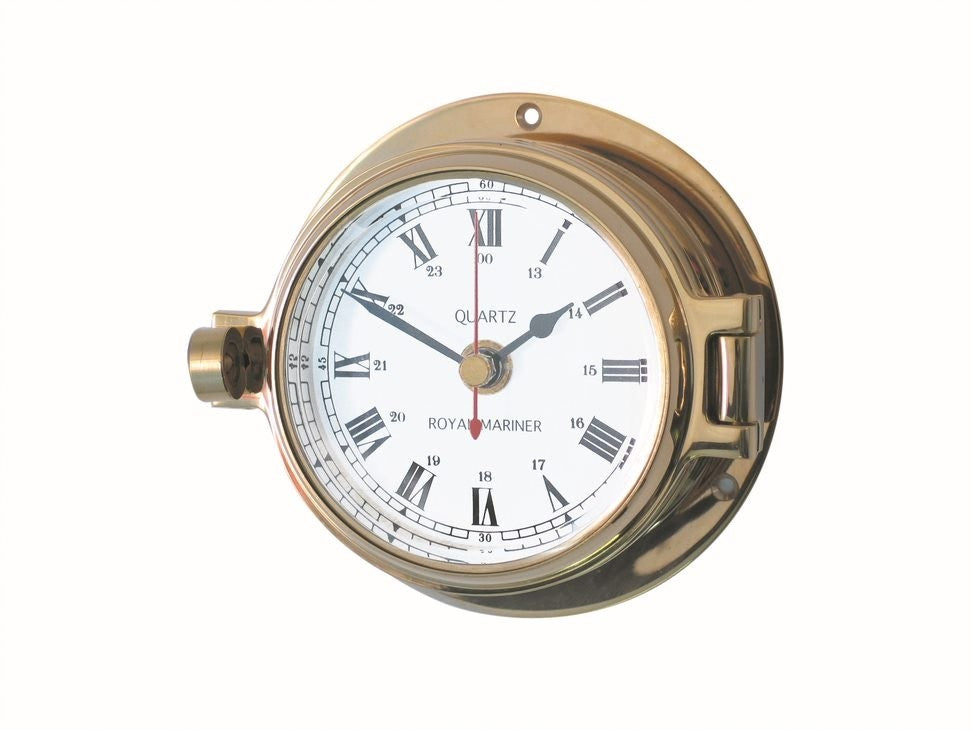 Brass Channel Clock | Kildale Marine